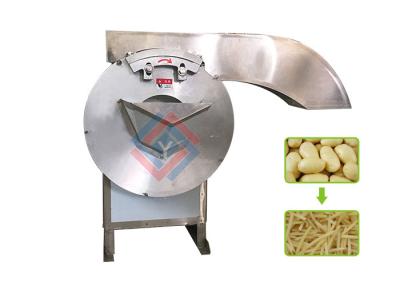 China Automatic Sweet Potato Chips Slicer Machine 500-800kg/h French Fries Cassava Cutter 1.2kw for sale
