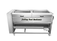 China Commercial Fruit Vegetable Peeler Machine 1800mm Brush Roller 1500kg/h Capacity for sale