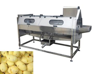 China OEM Carrot Peeler Machine 1000-2000 kg/h Capacity with 8 Brush Rollers for Root Vegetables for sale