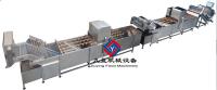 China Industrial Vegetable and Fruit Washing Line 1-2 Tons/Hour Capacity with 20KW Power and 14000mm Length for sale