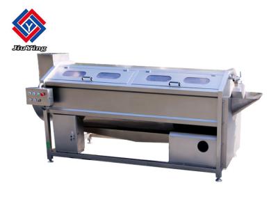China Screw Type Commercial Potato Peeler Machine 2000KG/H Capacity with 8 Brush Rollers for Vegetable Processing for sale