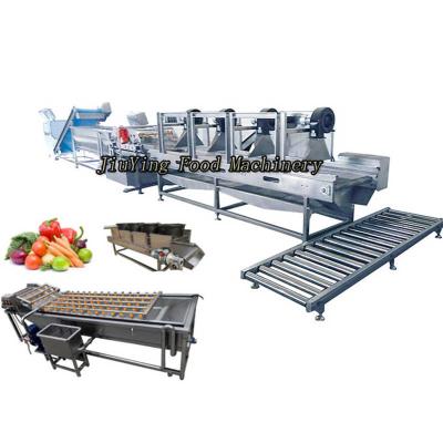 China 380V Vegetable Processing Line with 800-1500kg/h Capacity and Adjustable 0-60mm Cutting Size for Industrial Food Production for sale