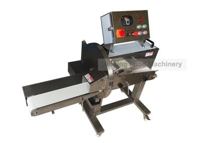 China 1.5KW Chicken Breast Slicing Machine TJ-304B with 120mm Conveyor Belt and 0-40mm Adjustable Cutting Size for sale