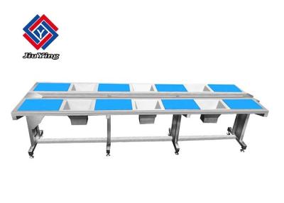 China Fruit Vegetable Selection Working Table 8 Stations 184mm/s Conveyor Speed 220V for sale