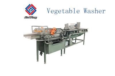 China Industrial 380V 3P 1500kg/H Vegetable Fruit Washing Machine Bubble Cleaner for sale