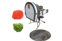 China 0.375KW Electric Green Onion Chili Pepper Scallion Celery Cutting Machine with Adjustable Belt Speed for sale