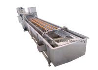 China 13.8KW Stainless Steel Bubble Vegetable Fruit Washing Machine 5190×885×1414mm JY-5200 for sale