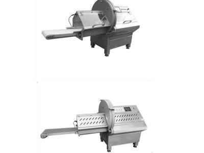 China 200pcs/min Cheese Ham Meat Slicer Cutting Machine Bevel Connection for sale