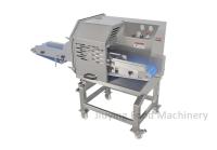 China 145mm Feeding Inlet Width Conveyor Cutting Machine For Cooked And Chilled Meat for sale