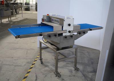 China Fresh Meat Strips Cube Cutting Machine With Conveyor 500mm Feeding Width for sale