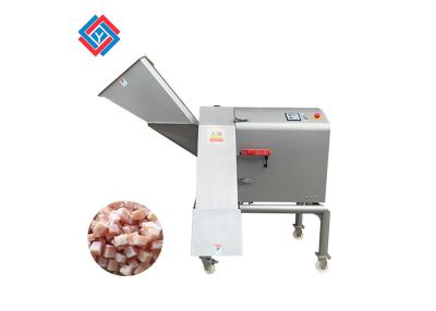 China Commercial 3D Frozen Meat Dicing Machine 800-3000kg/h 5-25mm Cube for Chicken Breast for sale