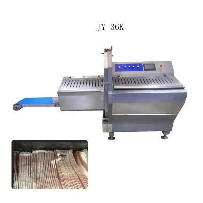 China Conveyor Belt Frozen Meat Slicer 1-30mm Adjustable Cutting 380V 5.5KW Commercial for sale