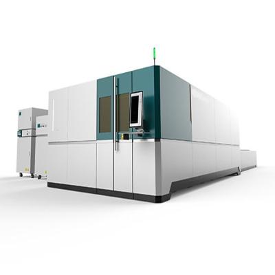 China Fully Enclosed Single Platform 8000W Fiber Laser Cutter 6000x2500mm SF6025G for sale