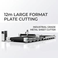 China 20000W Laser Cutting Machines 12M Fully Enclosed Dual Pallet 12000x3000mm Plate Cutter for sale