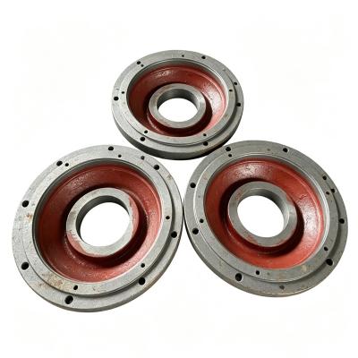 China Φ320 Electric Motorized Pulley Extended Shaft Model 324 Cast Iron Flange End Cover HT200 Φ90 Bearing Seat for sale