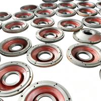 China Large Heavy Duty Φ500 Electric Motorized Pulley 505 Cast Iron Flange End Cover Φ140 Bearing M20 Bolts for sale