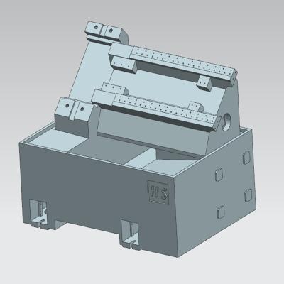 China HT Casting Slant Bed CNC Lathe Bed OEM Machine Tool Casting with Precision Guideway for sale
