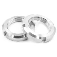 China Slotted Round Lock Nut M10-M200 Stainless Steel Polished Thread Self-locking Bearing Nut for sale