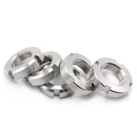 China Slotted Round Lock Nut M10-M200 Stainless Steel Polished Thread Self-locking Bearing Nut for sale