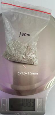 China Rectangle Shape Piezo Ceramic Element 85 PF Silver For Transduction for sale