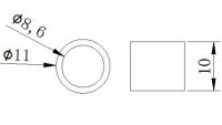 China Lead Zirconate Titanate Piezoelectric Tube , Piezo Cylinder Ø11xØ8.6x10mm for sale
