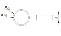 China 60KHz Piezoelectric Tube Diameter Ø16xØ14x5mm For Ultrasonic Hydrophone for sale