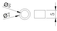 China Ø7xØ5x5mm Piezoelectric Tube , Piezoelectric Ceramic Cylinder For Measurement for sale