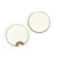 China Round Piezoelectric Ceramic Disc 25mm 1Mhz Ultrasonic Piezo Disc Small Size for sale