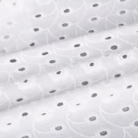 China Luxury White Cotton Embroidery Fabric For Beautiful Dress for sale