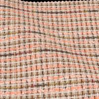 China 100% Polyester linen tweed fabric Colorful Rough Checks Faux Wool Tweed Fabric Black for sale