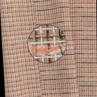 China 100% Polyester linen tweed fabric Colorful Rough Checks Faux Wool Tweed Fabric Black for sale