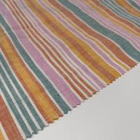 China Linen Viscose Yarn Dyed Fabric Multicolor High Lightfastness 132cm 170gsm 55% Linen 45% Rayon for sale