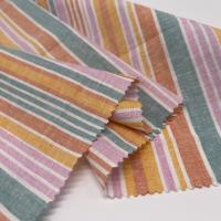 China Linen Viscose Yarn Dyed Fabric Multicolor High Lightfastness 132cm 170gsm 55% Linen 45% Rayon for sale