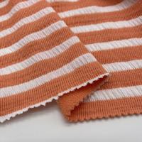 China Medium Width Knitted Jacquard Cloth for 500 KG MOQ Shipping from Shanghai/Ningbo 106CM 210GSM 79%C 18%P 3%SP C14-057 for sale