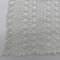 China Customized Knitting Jacquard Fabric Lace Knitting 85% Polyester 15% Cotton 150cm 195gsm N03-009 for sale