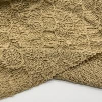 China Knitting Jaquard Fabric 1000 KG MOQ Shanghai/Ningbo Port Honeycomb crepe 97% Polyester 3% Spandex 175cm 26gsm N07-079 for sale