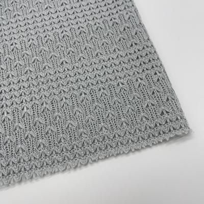 China Medium GSM Knitting Jaquard Lace Fabric for B2B Buyers 100%Polyester 166cm 195gsm N07-081 for sale