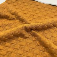 China Ready Stock Cable Jacquard Knit Fabric Material 98%P 2%Sp 160cm 360gsm C13-094 for sale