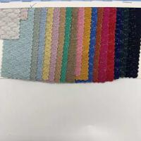 China Cotton Polyester Cable Knit Jacquard Fabric Yes 89%P 6%M 5%SP 148CM 165GSM C03-021 for sale