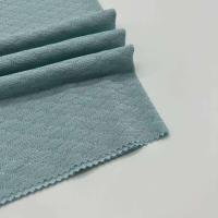 China Cotton Polyester Cable Knit Jacquard Fabric Yes 89%P 6%M 5%SP 148CM 165GSM C03-021 for sale
