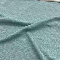 China Cotton Polyester Cable Knit Jacquard Fabric Yes 89%P 6%M 5%SP 148CM 165GSM C03-021 for sale