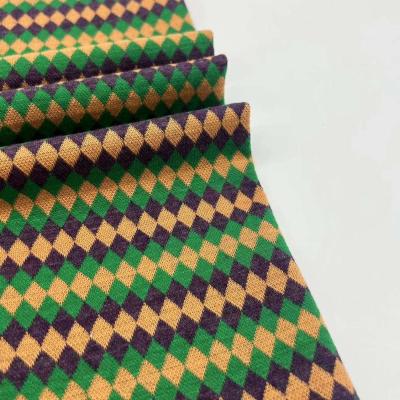 China Medium GSM Knitting Jacquard Fabric 98%Polyester 2%Spandex 16CM 300GSN F01-050 for sale