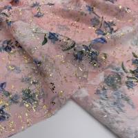 China Low Shrinkage jacquard woven silk Cutting Foiled Printing L02-020-9 for sale