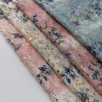 China Low Shrinkage jacquard woven silk Cutting Foiled Printing L02-020-9 for sale
