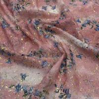 China Low Shrinkage jacquard woven silk Cutting Foiled Printing L02-020-9 for sale