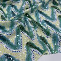 China Various Designs Embroidery Fabric Sequins Embroidery Material M13-004 for sale