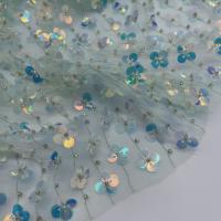 China Various Colors Available Sequins Embroidered Cloth with Embroidery Fabric M13-018 for sale