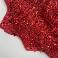 China Shiny Garment Mesh Sequins Embroidery Fabric M18-001 for sale