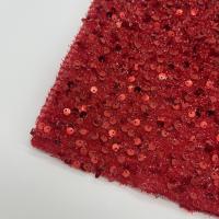 China Shiny Garment Mesh Sequins Embroidery Fabric M18-001 for sale