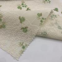 China Printed Cotton Embroidery Fabric Textile Various Yarn Count Eco Friendly M04-LK011 for sale